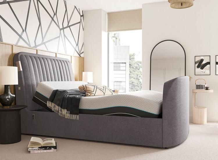 Yokohama Sleepmotion Adjustable Velvet Finish Dolby Atmos TV Bed Frame Dreams Ireland